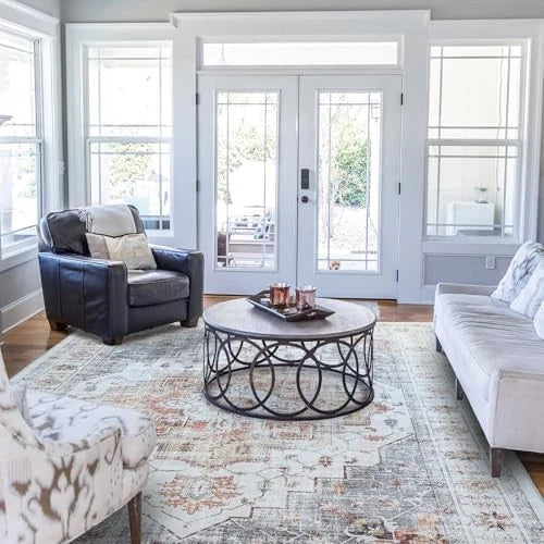 Mandala Area Rugs 3'x5' Washable, Stain Resistant Machine Washable Rug ...