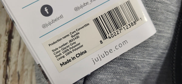 NEW, JuJuBe 4-in-1 Core Convertible Diaper Bag Glacier Gray, JB21430 ...